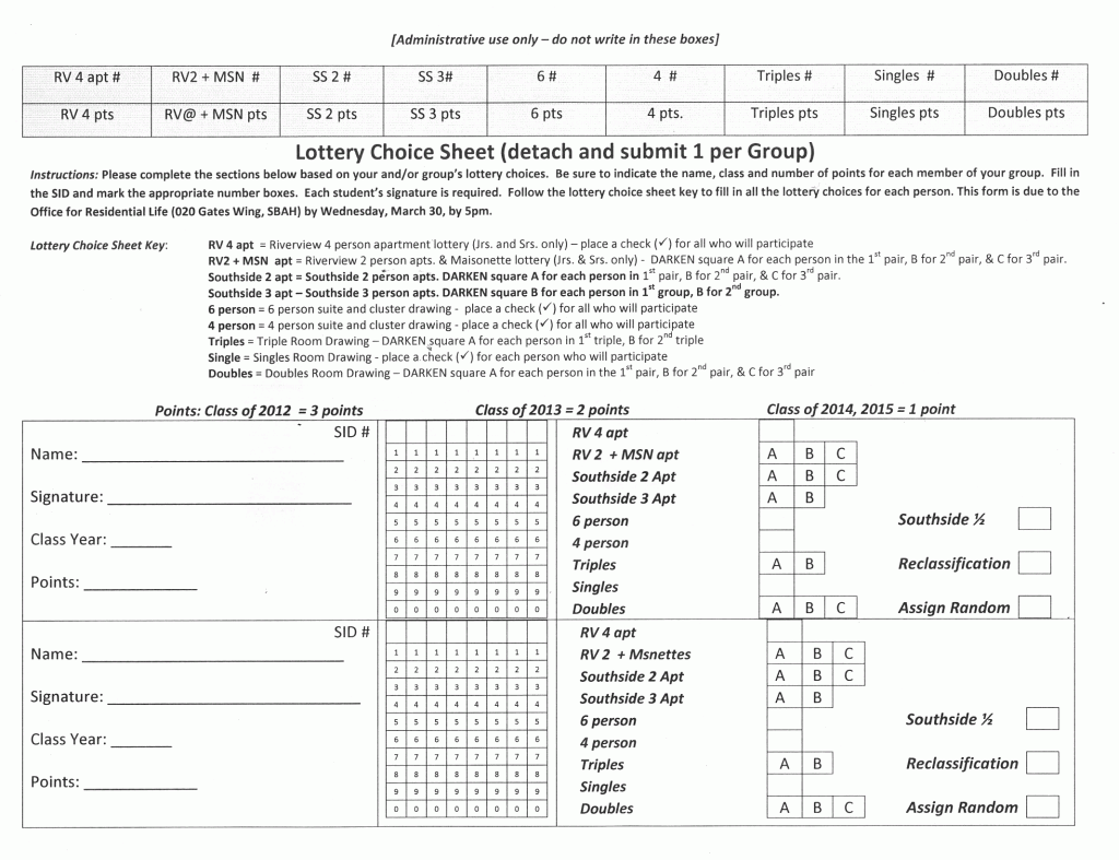 Housing lottery could move online by 2013 - Campus Times