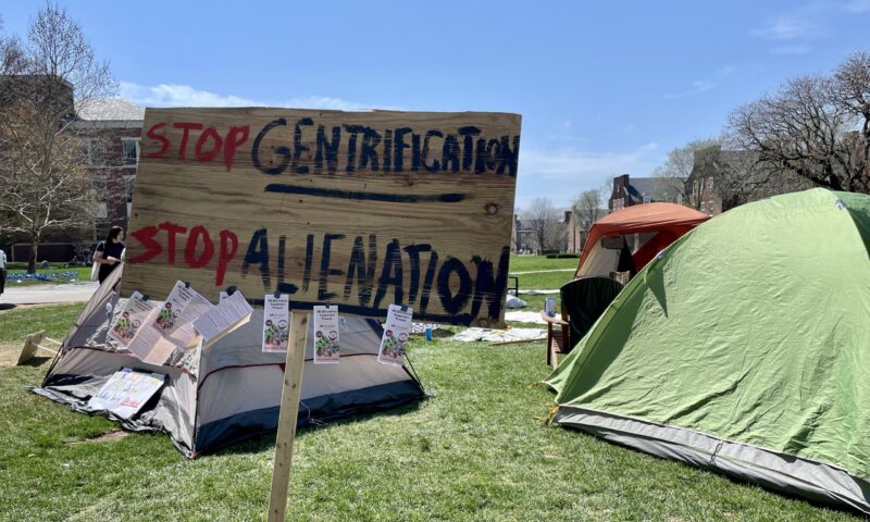 SDS camps out in protest of University housing issues - Campus Times